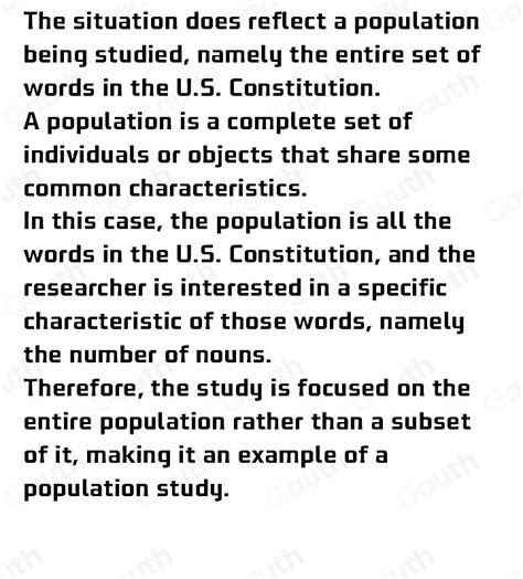 Solved Determine Whether The Following Situation Reflects A Sample Or