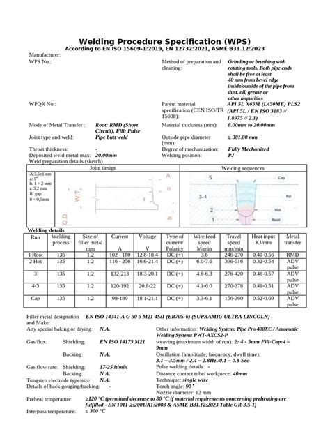 Asme B31122023 Welding Procedure Spec Pdf Welding Construction