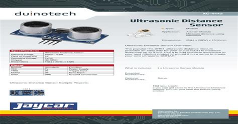 ultrasonic distance sensor jaycar · ultrasonic distance sensor type module the popular hc