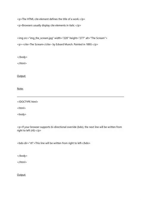 Notes On Html Programs Notes Learnpick India