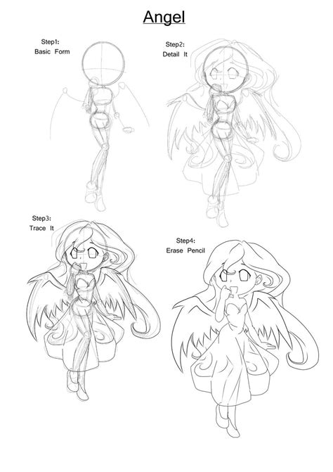 How To Draw A Chibi Angel By 1tomboy On Deviantart