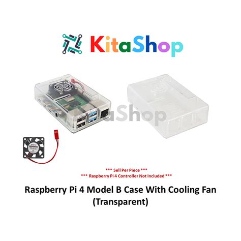 เคส raspberry pi 4 รุ่น b พร้อมพัดลมระบายความร้อน โปร่งใส shopee