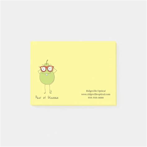 Pear Of Glasses Notes For Eye Doctor Zazzle In 2024 Funny Post It Notes Post It Notes Eye