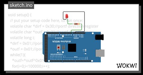 Blink Led With XOR Wokwi ESP32 STM32 Arduino Simulator