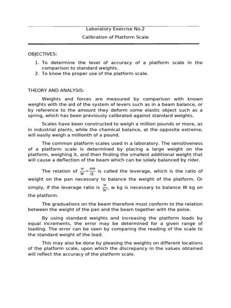 Lab Exercises 2 Copy Pdf Weighing Scale Weight
