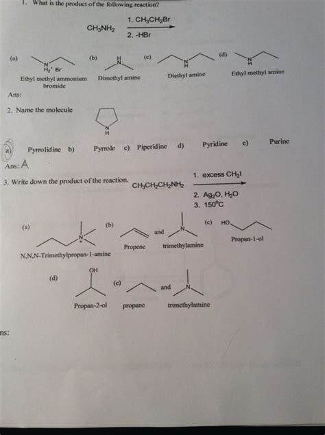 Solved What Is The Product Of The Following Reaction Name Chegg Com