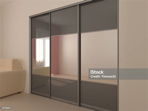 슬라이딩 도어와의 옷장 가구입니다 인테리어 디자인입니다 3d 렌더링 옷장에 대한 스톡 사진 및 기타 이미지 옷장 슬라이딩 도어 미끄러짐 Istock
