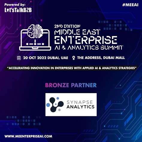 Synapse Analytics On Linkedin Analytics Middleeast Summit Ai Mlops Enterpriseai Business