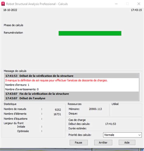 robot 2023 ltd message d erreur pendant le calcul autodesk community