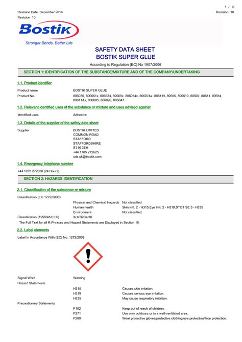Bostik Pvc Pipe Cement N Blue Safety Data Sheet At James Auxier Blog