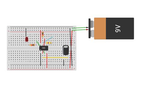 Circuit Design Simplest Led Circuit And 555 Timer Tinkercad