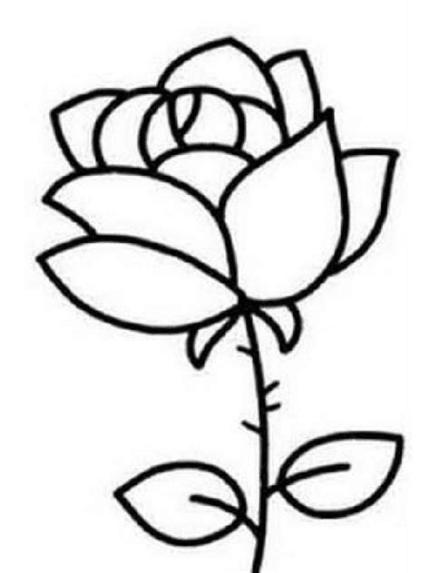 花朵简笔画黑白图片打印版简单（18张） 简笔画图片大全