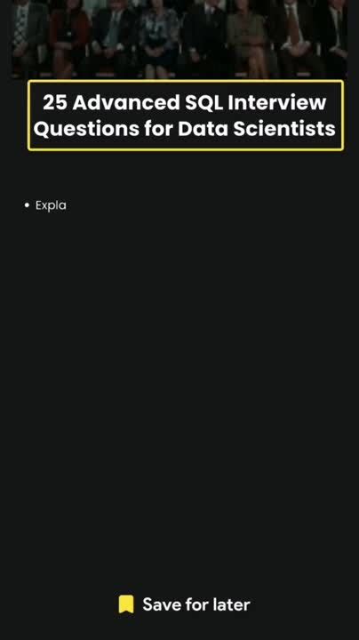 Video 📚 Learn Advanced Sql Interview Questions For Data Scientists 📚👨‍💻 Sunil Kumar Kashyap