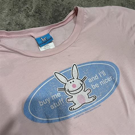 Vintage 2000s Y2k Its Happy Bunny” Tee Pastel Depop