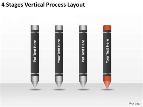 4 Stages Vertical Process Layout Ppt Who Writes Business Plans PowerPoint Templates