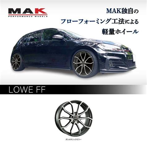 4本購入で送料無料 Mak Lowe Ff 18x8 0j 5 112 44 ガンメタリックミラー 新品ホイール1本価格 【代引き不可】 Tire Shop 4u 通販