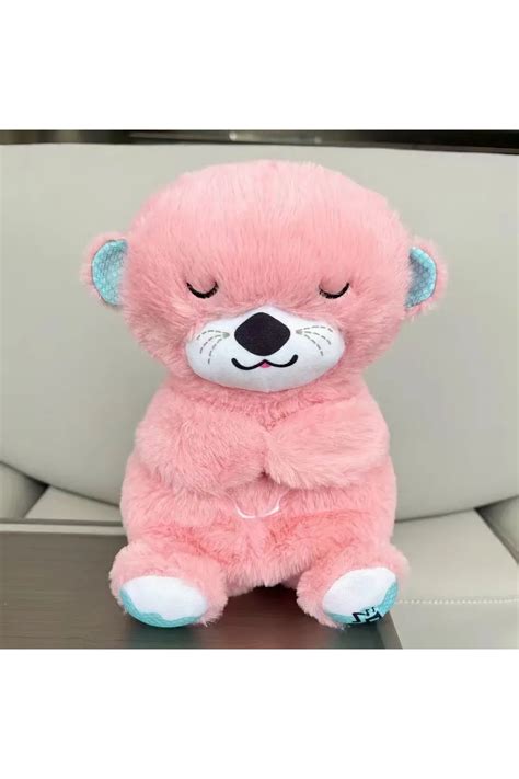 Mj Toys Uyku Arkadaşı Su Samuru ışıklı Hareketli Müzikli Bebek Oyuncakları Pelüş Su Samuru