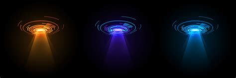 컬러 홀로그램 포털 매직 판타지 포털 홀로그램 효과로 순간이동을 위한 마법의 원형 연단 3차원 형태에 대한 스톡 벡터 아트 및 기타 이미지 Istock