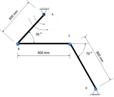 solved link ab has an angular velocity ab 5 rad s and angular acceleration 1 5 rad s2