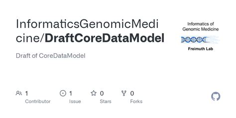 Github Informaticsgenomicmedicinedraftcoredatamodel Draft Of Coredatamodel