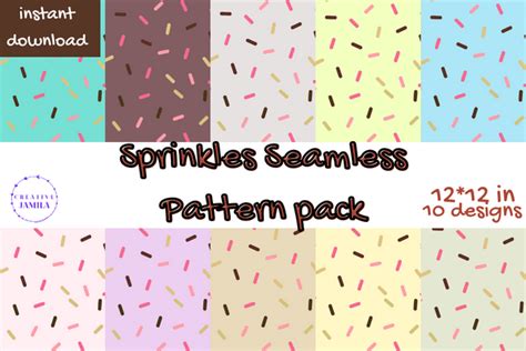 Sprinkles Seamless Pattern Digital Paper Graphic By Creativejamila · Creative Fabrica