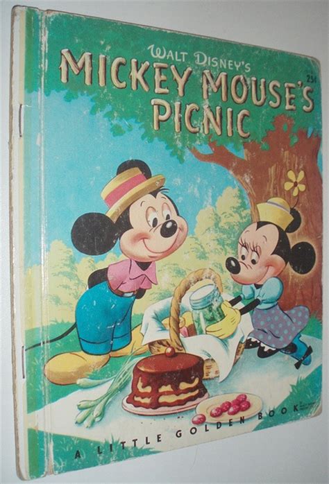 Little Golden Book Walt Disneys Mickey Mouses Picnic 1950 Little