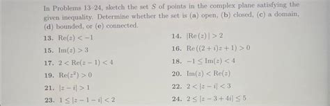 Solved In Problems Sketch The Set S Of Points In The Chegg