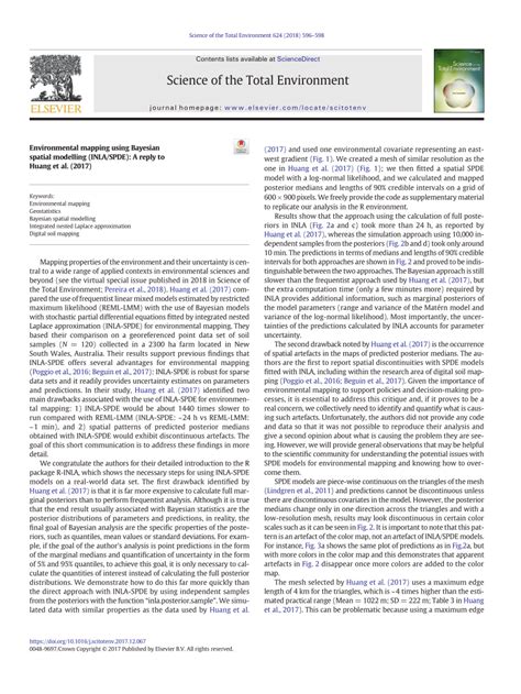 pdf environmental mapping using bayesian spatial modelling inla spde