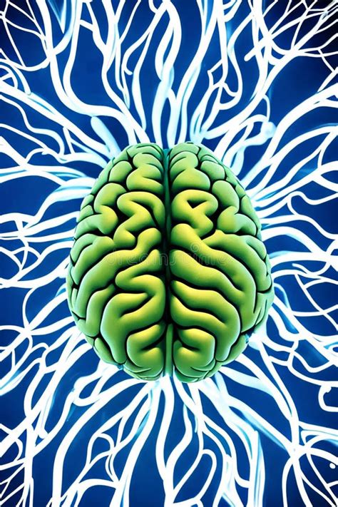 A Microscopic Look At The Intricate Neural Pathways Of The Brain Stock Illustration