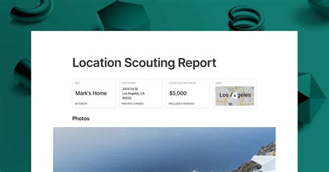 Location Scouting Template