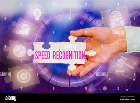 Writing Displaying Text Speed Recognition Word For Technology Used To Detect And Recognize Over