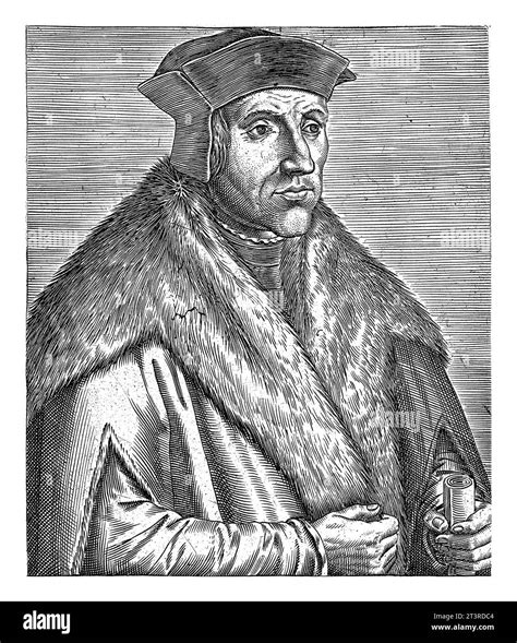 Portrait Of Thomas More Philips Galle After Hans Holbein Ii 1572
