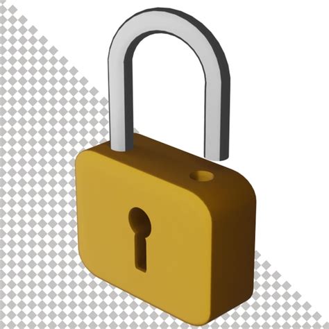 Premium Psd Padlock 3d Icon