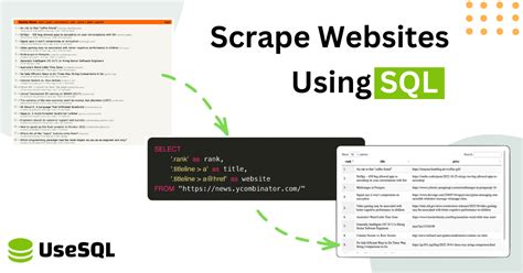 Web Scraping And Data Extraction Usesql