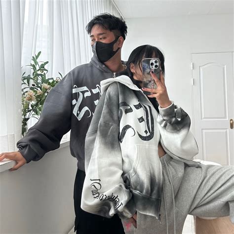 더티 빅 빈티지 Y2k 봄 겨울 아우터 후드집업 빅사이즈 남녀공용 오버핏 봄 화이트 후드 방송댄스 타이다이 유니크룩 져지 겨울후드 겨울후드집업 에이블리