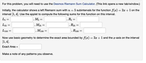 Solved For This Problem You Will Need To Use The Desmos Chegg Com