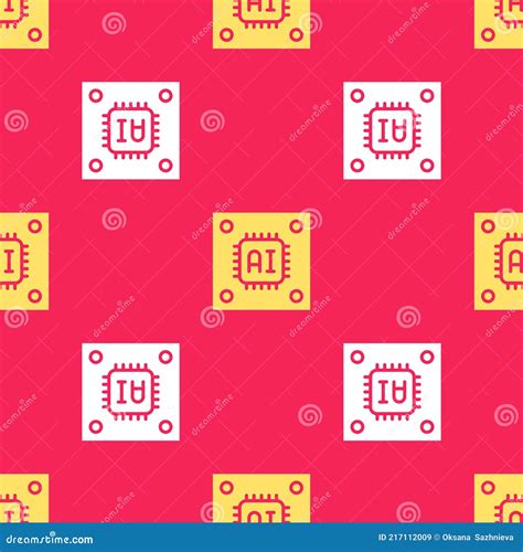 Elaboratore Di Computer Giallo Con Microcircuiti Licona Cpu Isolava Un Pattern Senza Soluzione