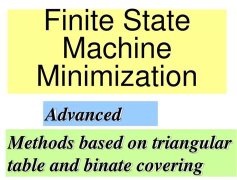 ppt finite state machine minimization powerpoint presentation free download id 1037749