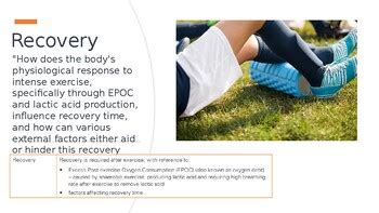 Recovery IGCSE PE Physical Education By Physical Education For The Masses