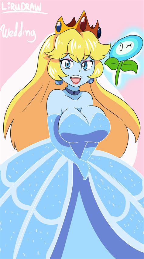 Princess Peach Wedding Blue Skin By Lirudraw On Deviantart