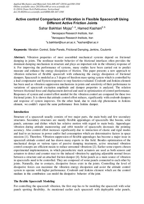 Pdf Active Control Comparison Of Vibration In Flexible Spacecraft Using Different Active