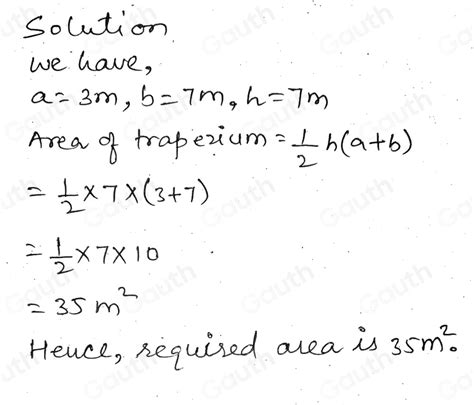 Solved What Is The Area Square Meters [geometry]