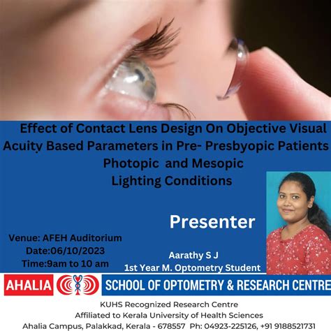 Effect On Contact Lens Design On Objective Visual Acuity Based Parameters In Pre Presbyopic