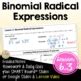 Binomial Radical Expressions Algebra 2 Unit 6 By Jean Adams TpT