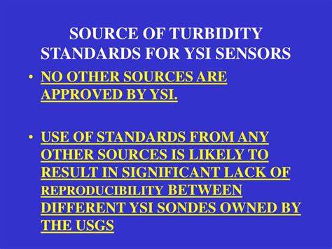 Ppt Turbidity Standards For Field Measurements Mike Lizotte Ysi Inc Powerpoint Presentation