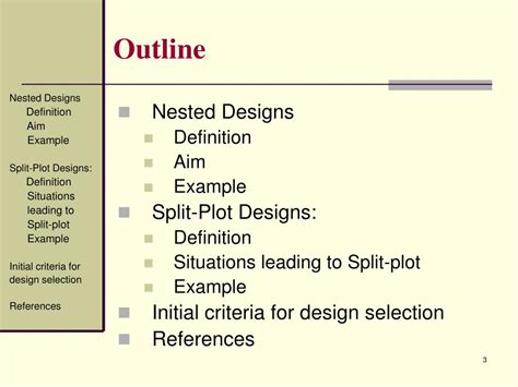PPT DESIGN OF EXPERIMENTS NESTED DESIGNS SPLIT PLOT DESIGNS