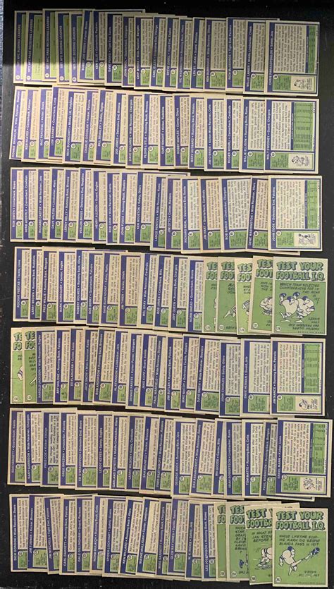 Sportlots Auctions ~120 Card Lot 1972 Topps Football No Dupes