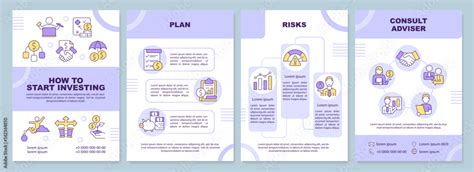 How To Start Investing Purple Brochure Template Leaflet Design With