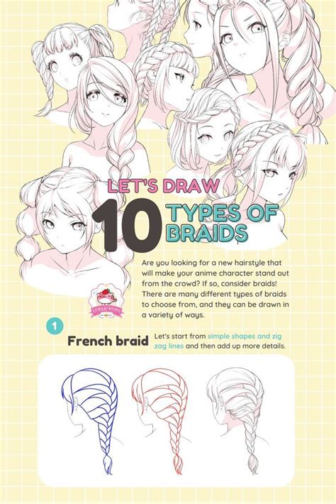 Let S Draw Types Of Braids Drawing Tutorial Drawing Hair Tutorial Drawings