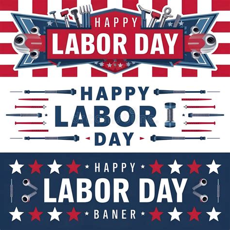 Happy Labor Day Greeting Banner Design Concept Illustration Generated